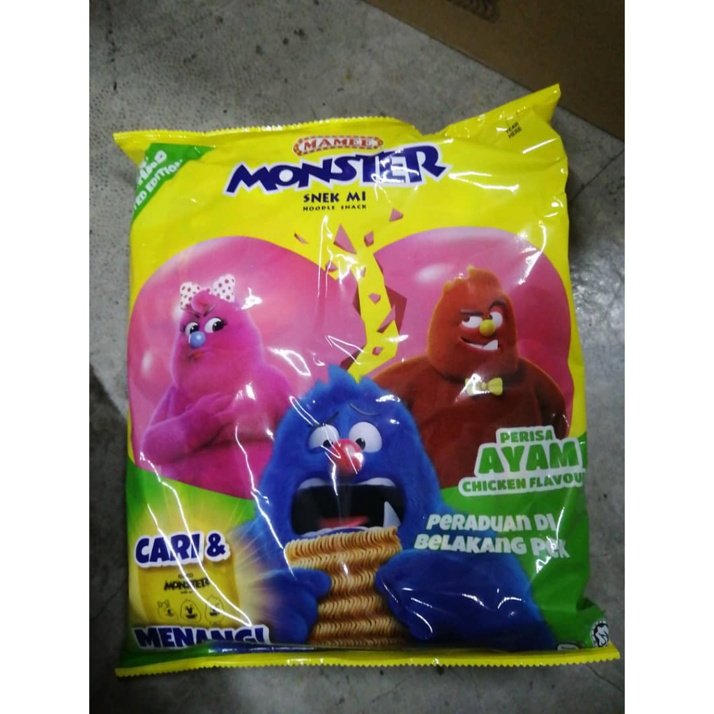 MAMEE Monster Noodle Snack 25g x 8's ( BBQ / Chicken ) | Shopee Malaysia