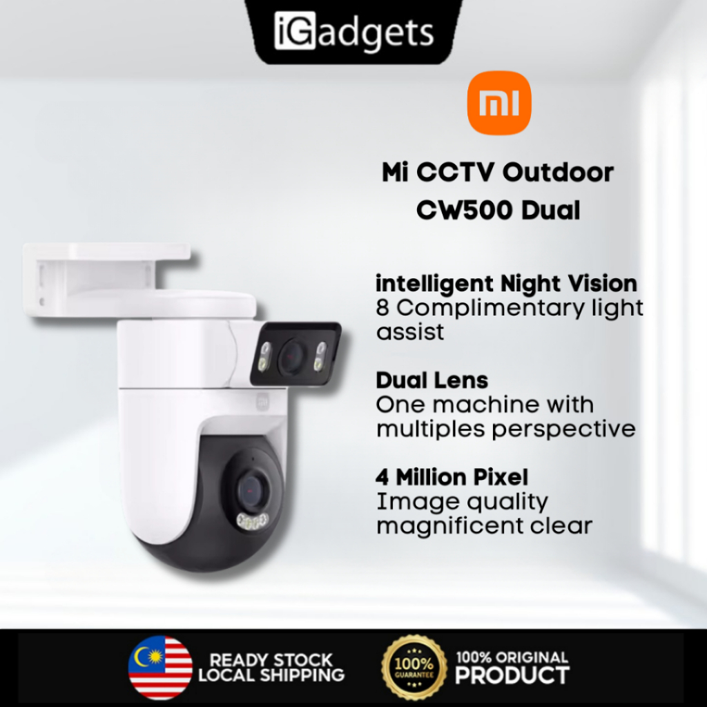Xiaomi CW500 Dual Outdoor CCTV Dual Lens Camera | Night Vision IP66 ...