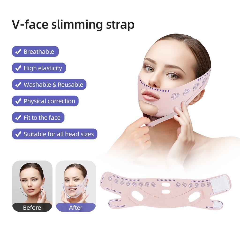 MS V Face Band Lifting Up Face Cheek Mask Reduce Double Chin V-Line ...