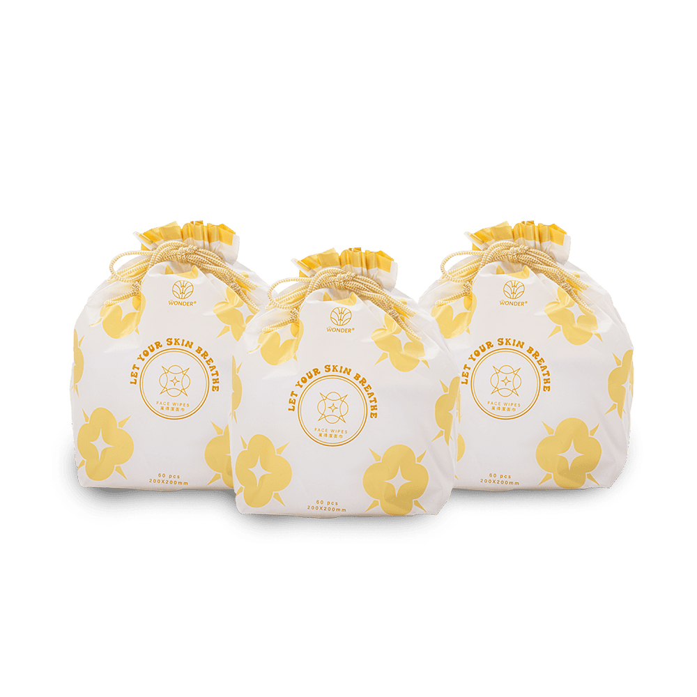 Wonder Let Your Skin Breathe Disposable Facial Wipes (Trio Pack ...