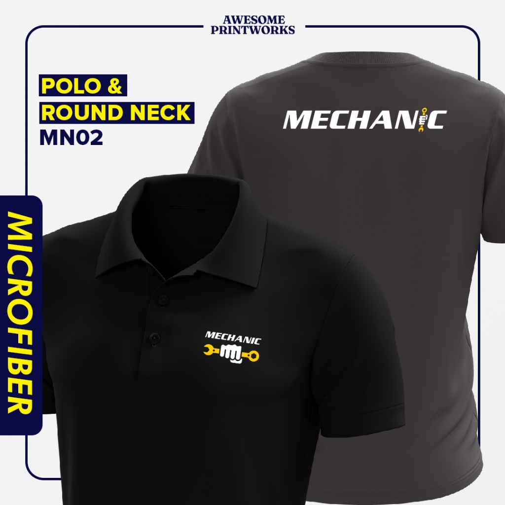 Mechanic Workshop Working Uniform Microfiber Polo Shirt Collar MN02 T ...