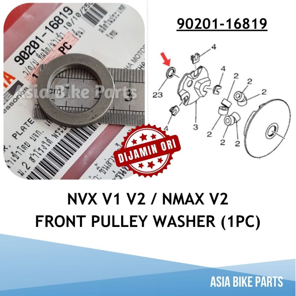 Yamaha Original NVX V1 V2 / NMAX V2 Front Pulley Washer Clutch Cam ...