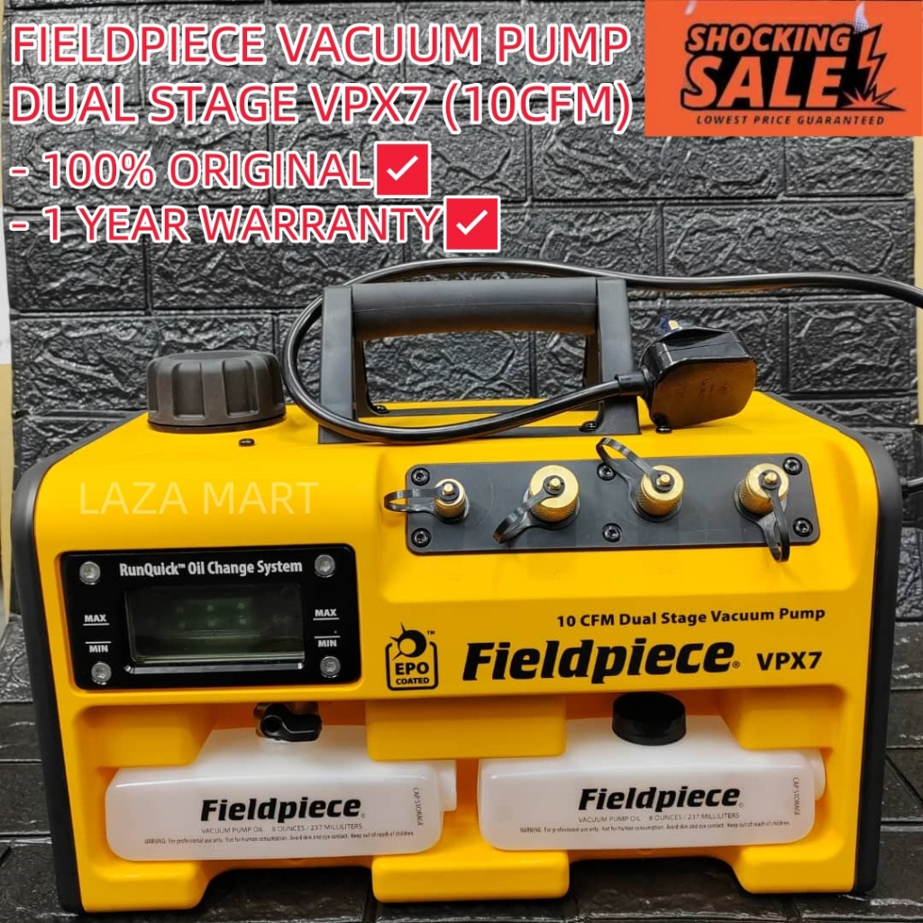 [Fieldpiece VACUUM PUMP VPX7 (10CFM)]TOOL FOR HVACR AIR CONDITIONER ...