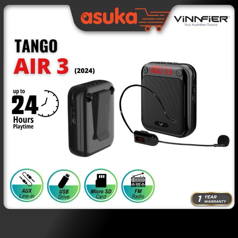 Vinnfier Tango Air 3 (2024) Portable Wireless Microphone PA System ...