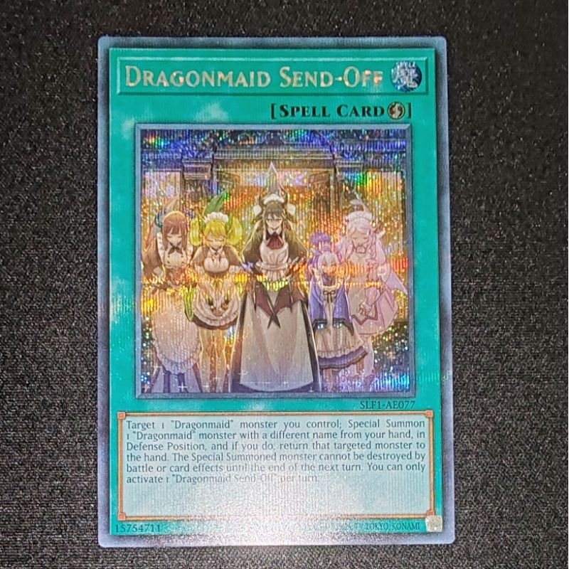 YUGIOH SLF1-AE077 Dragonmaid Send-Off[SR][SER] | Shopee Malaysia