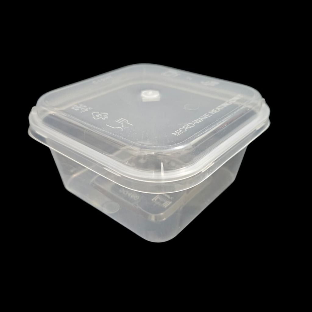 (50pcs±) SQ 450 Square Disposable Plastic Food Container TLT Clear ...
