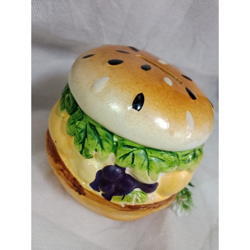 Coin Box/ Ceramic/ Saving Coins/ Ceramic Burger Coin Box/ | Shopee Malaysia