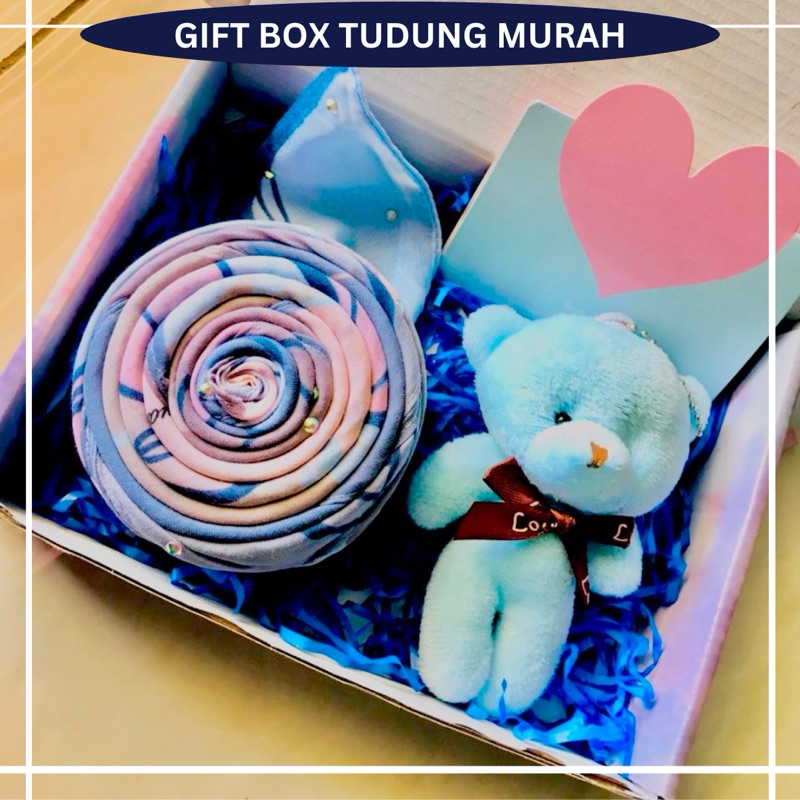 Gift Box Tudung Fareha Chiffon/Cotton Murah Kotak hadiah Bajet | Shopee ...