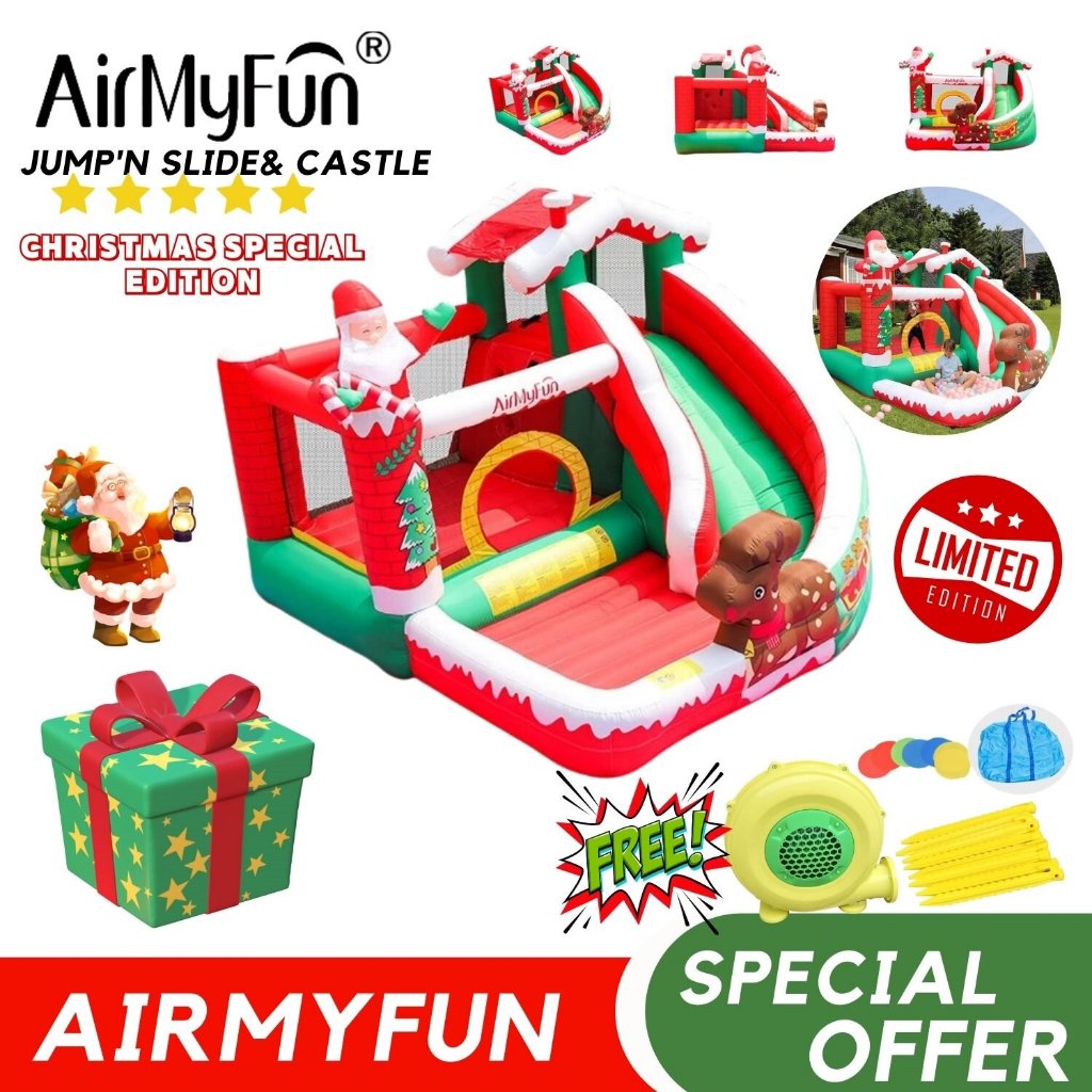 AirMyFunChristmas Limited EditionOutdoor inflatable castle, large ...