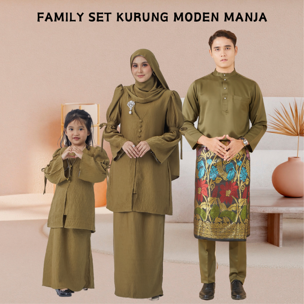 Baju Raya 2025 Viral Set Family Kurung Moden Perempuan Baju Melayu ...