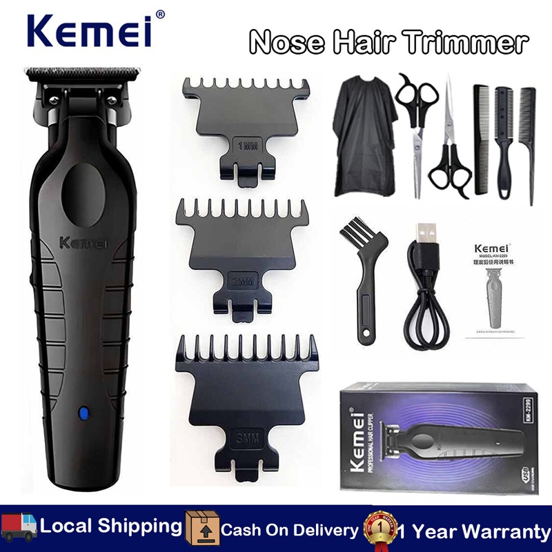Kemei KM-2299 Professional Hair Trimmer Detailer Barber Electric Clipper Cordless Finish Cutting ...