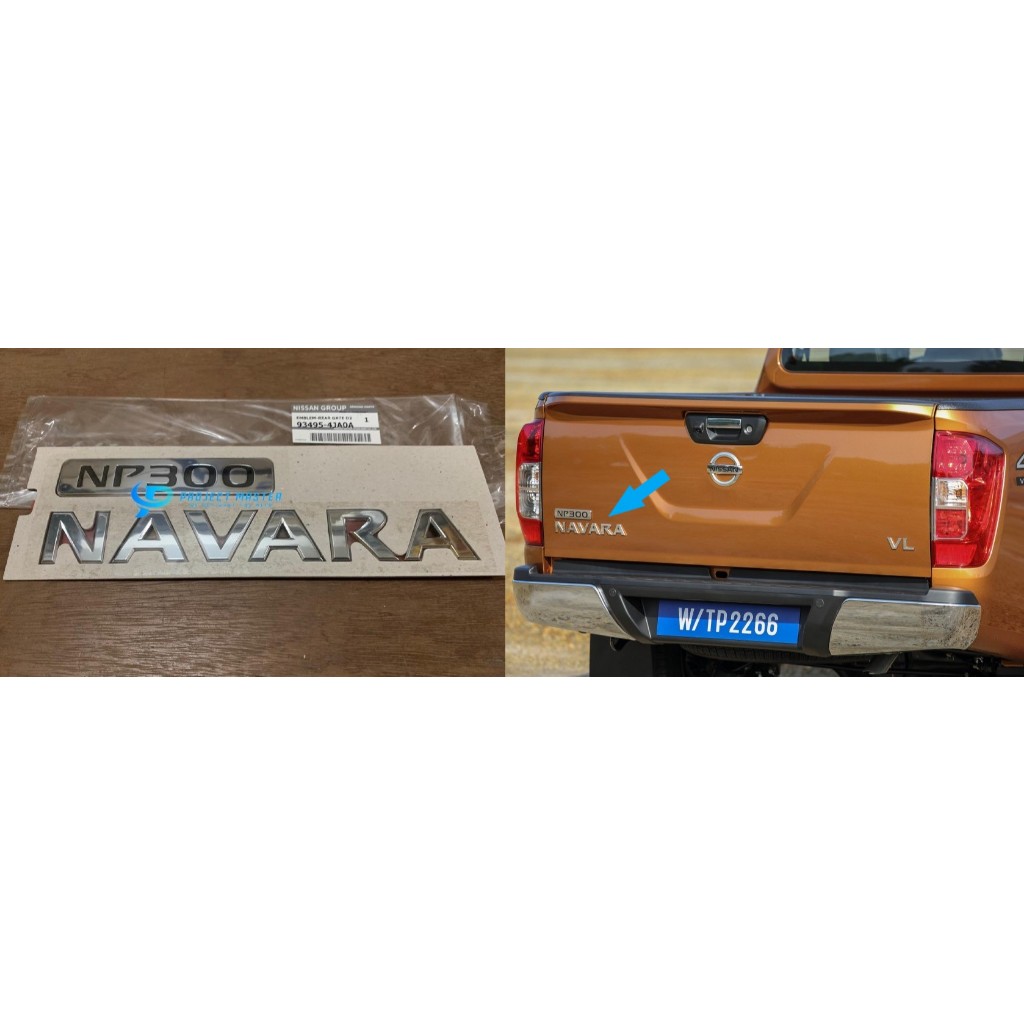 ORIGINAL NISSAN NAVARA NP300 D23T TAIL GATE REAR BONNET NP300 NAVARA EMBLEM LOGO | Shopee Malaysia