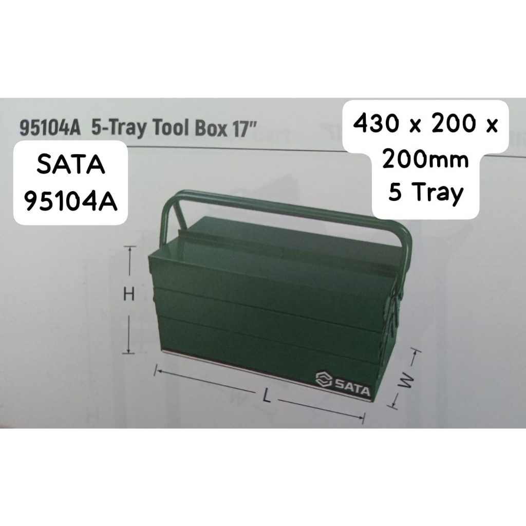 95104A-5-Tray Tool Box 17” ( 430MM X 200MM X 200MM ) | Shopee Malaysia