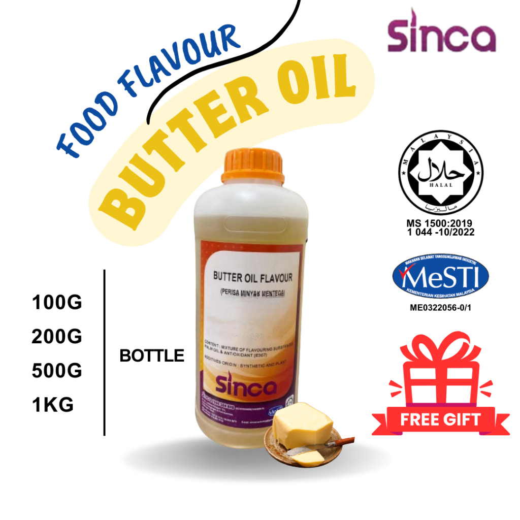 Butter Oil Flavour 40g / 80g / 200g / 400g | Food Grade | Flavour | Halal | Shopee Malaysia