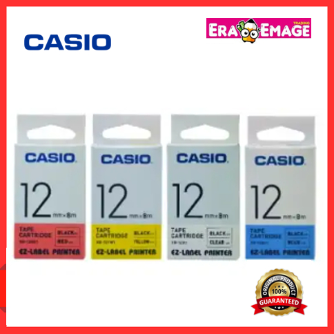 【ORIGINAL】Casio XR-12 12mm EZ-label Tape Cartridge /Optional XR-12WE XR ...