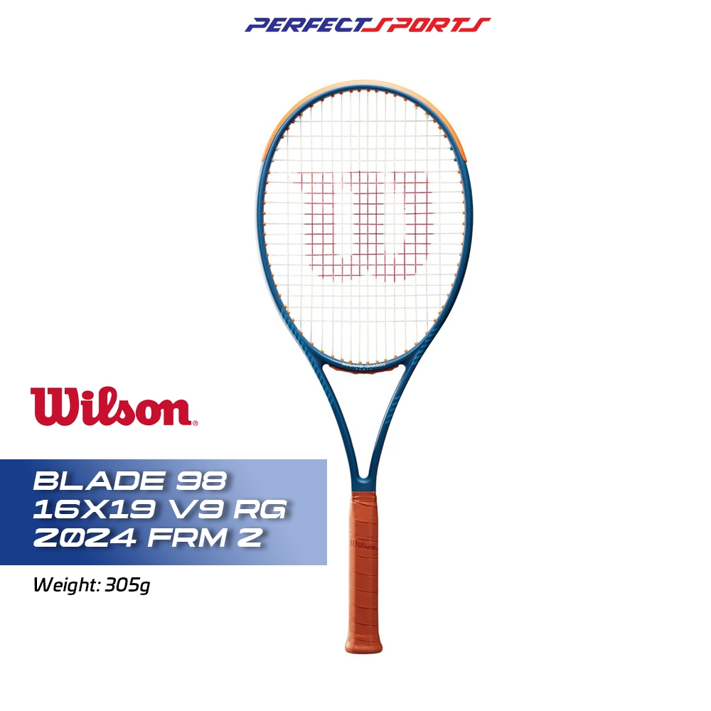 [Free String + Grip] WILSON BLADE 98 16X19 V9 RG 2024 FRM 2 TENNIS ...