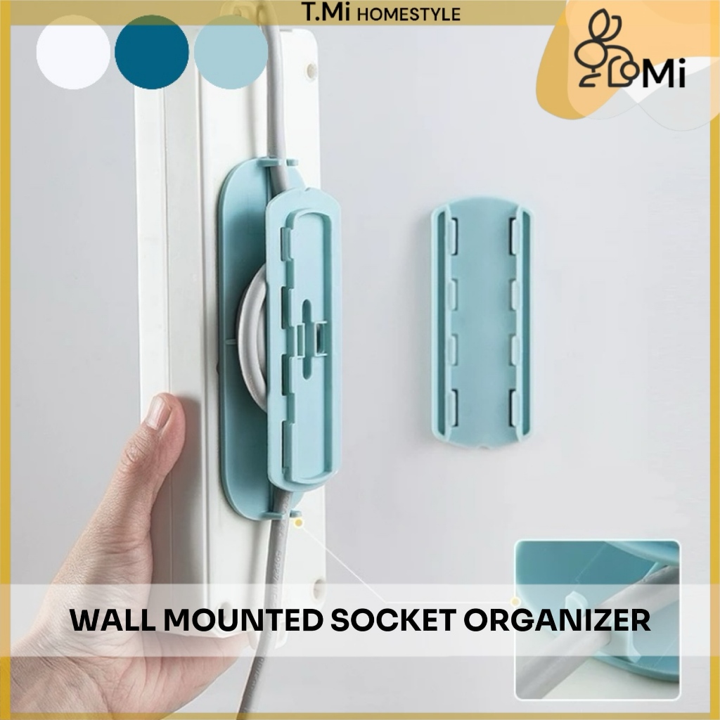 TMi Hook Socket Strip Retainer Wall-Mounted Non-Punch Wire Organizer ...