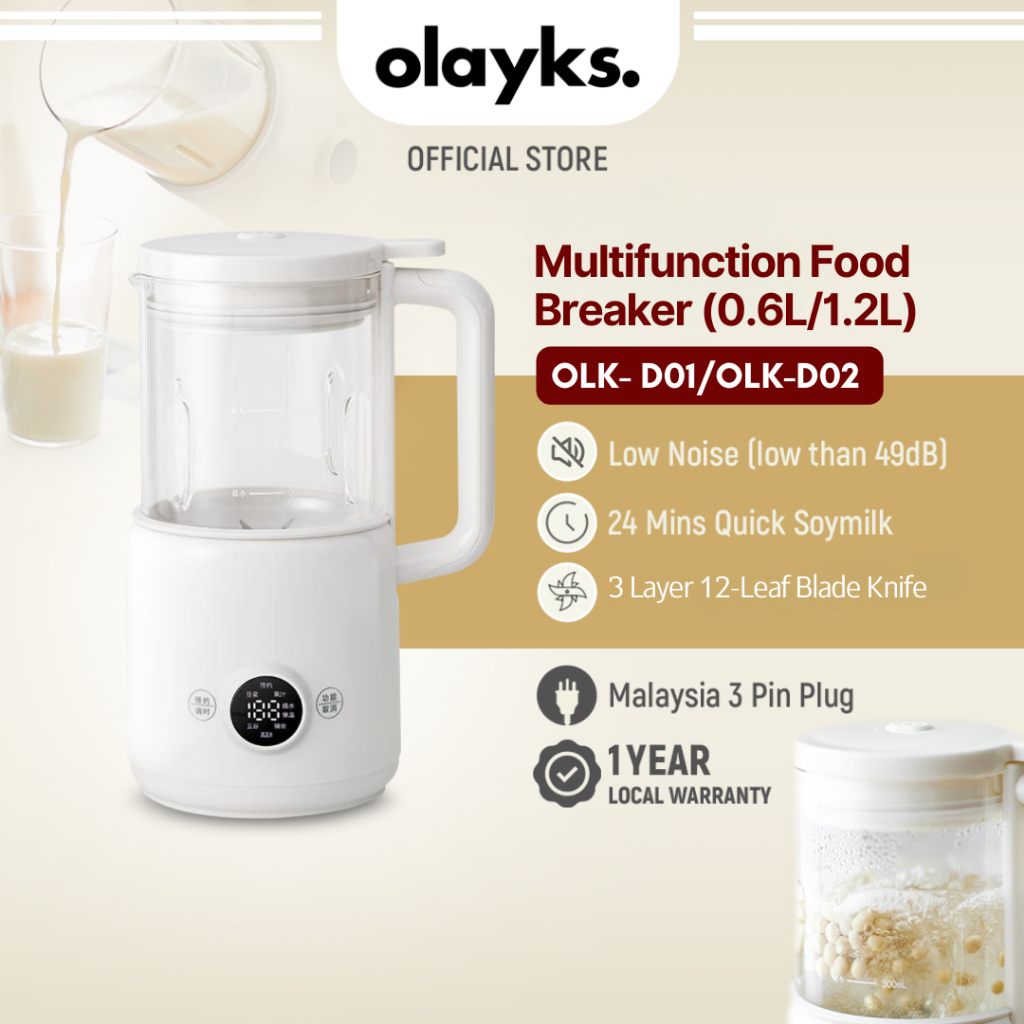 Olayks Low Noise Mini Food Breaker Smart Blender Food Processor Mini ...