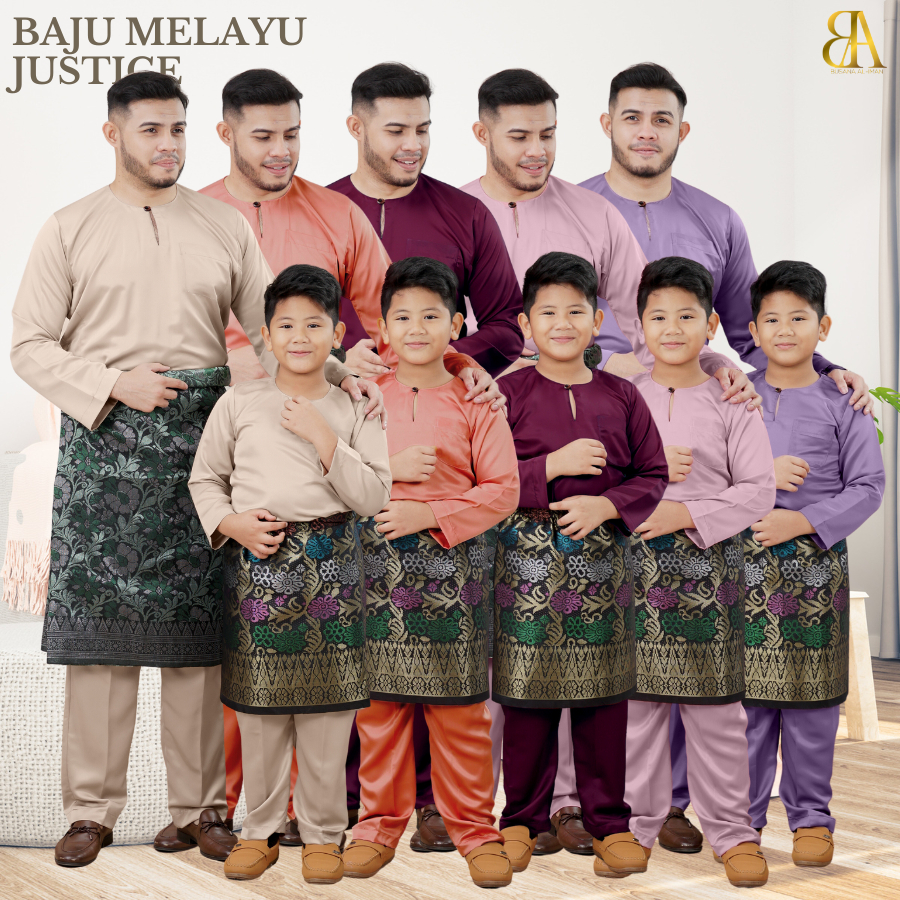BAJU MELAYU PESAK TELUK BELANGA COTTON AYAH ANAK JUSTICE | Shopee Malaysia