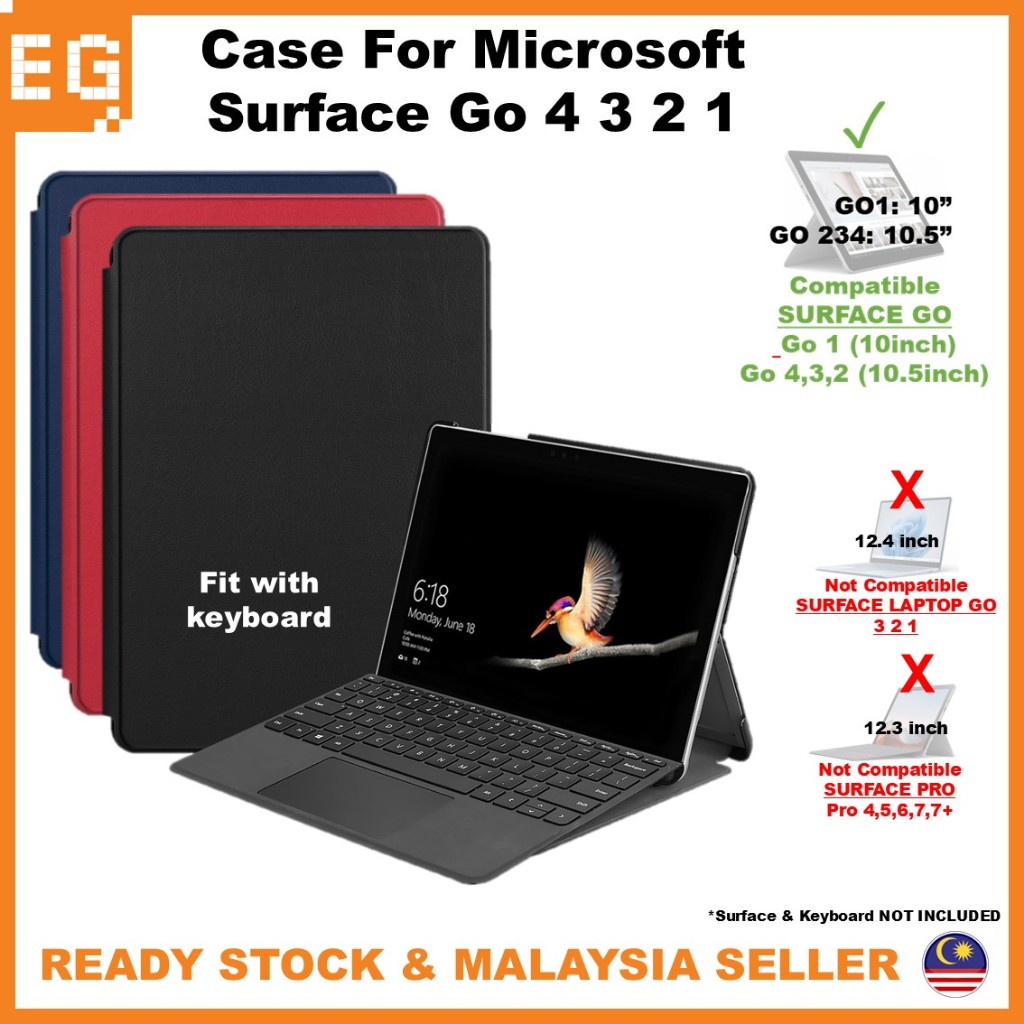 Surface Go 4 3 2 1 Premium Smart Cover Leather Surface Case Tablet ...