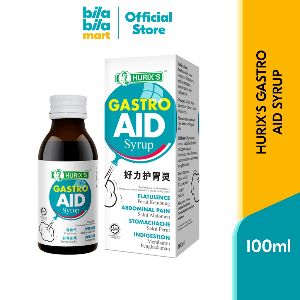 HURIX'S Gastro Aid Syrup for Indigestion, Flatulence, Abdominal Pain ...