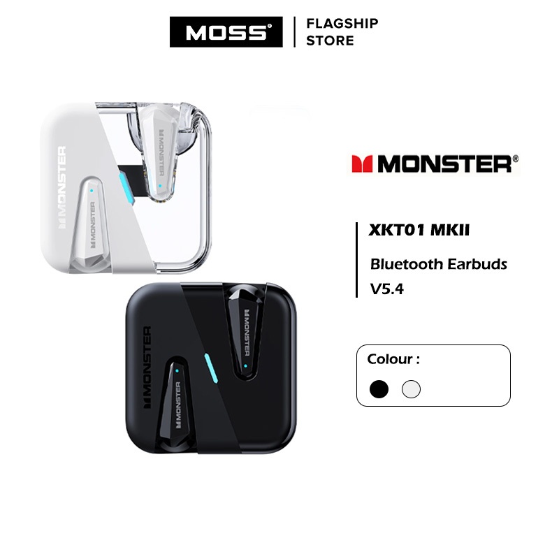 Monster XKT01 MKII Wireless Bluetooth TWS Earbuds Handsfree | Shopee ...