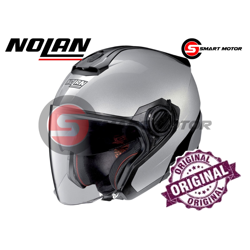 NOLAN N40-5 SPECIAL N-COM 011 BLACK GRAPHITE ORIGINAL HELMET OPEN FACE ...