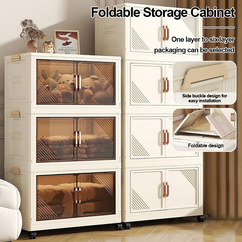 1-5Layers Storage Cabinet Large Space Transparent Layers storage ...