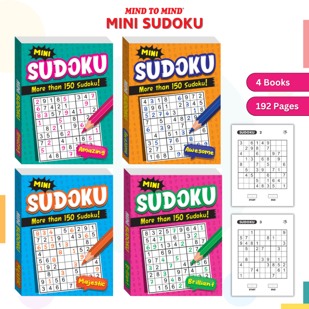 Mini Sudoku 4 Books More than 150 Sudoku | Shopee Malaysia