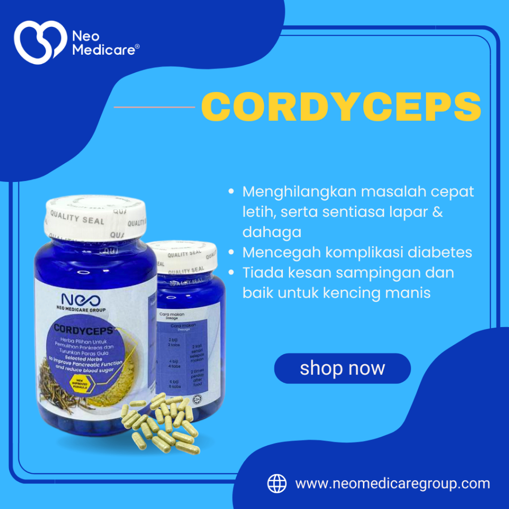 CORDYCEPS - UBAT KENCING MANIS (TURUNKAN PARAS GULA DALAM DARAH ...