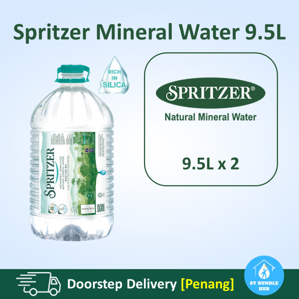 Spritzer Natural Mineral Water 9.5L / 9500ML (5-10 Ctn/Kotak) 事必胜矿泉水 大瓶纯净矿泉水 适合家庭/办公室 | Shopee ...