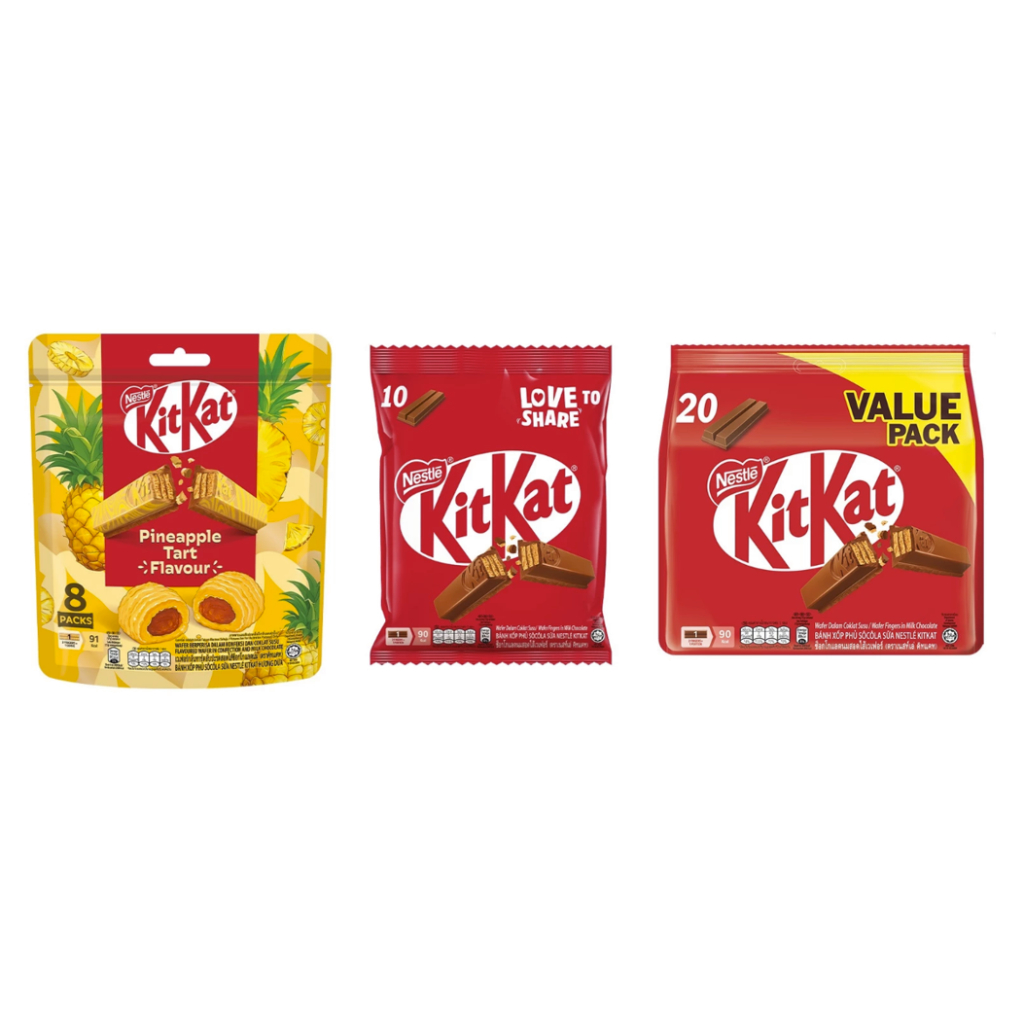 Nestle KITKAT 10/20 2F Sharebag/ Pineapple Tart 2F Sharebag packs Value ...