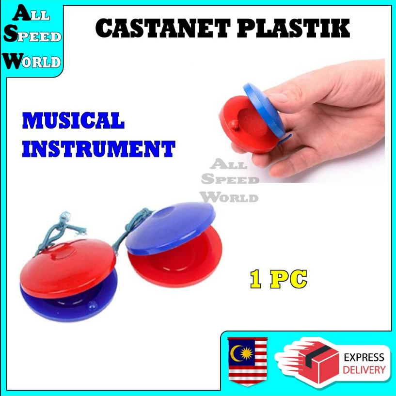 1 PC CASTANET PLASTIC / MUSICAL INSTRUMENT CHILDREN / ALAT MUZIK ...
