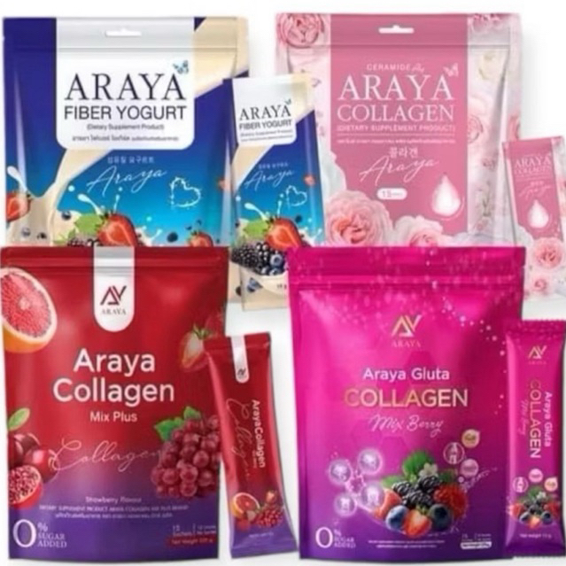 Araya Collagen Mix Plus / Araya Gluta Collagen / Araya Collagen Ceramic / Araya Fiber Yogurt ...