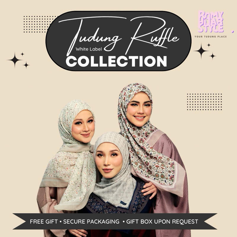 🔥READY STOCK🔥TUDUNG RUFFLE MALIKA | RAWDAH | VINTAGE GARDEN | MERAKI ...