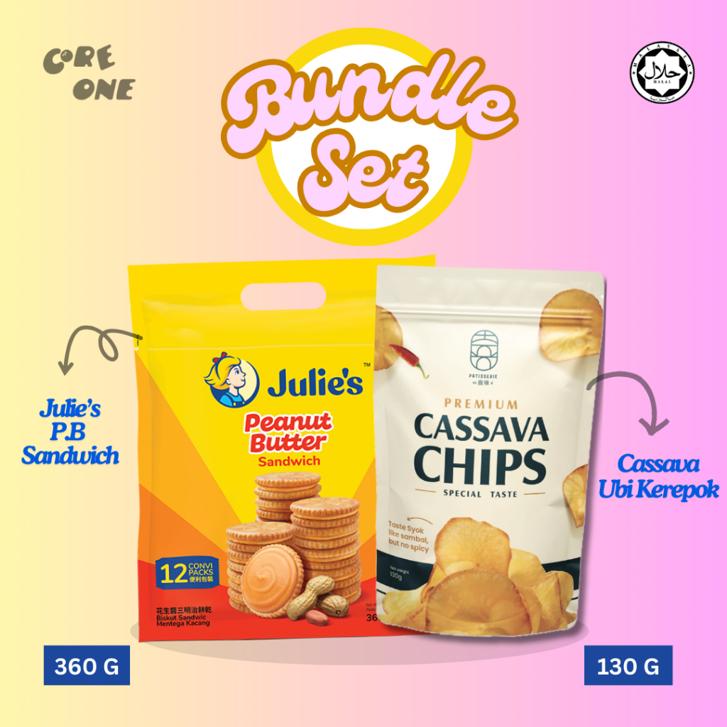 [Julie's] Peanut Butter Sandwich 360g Halal x Premium Cassava Chips Special Taste 180G | Shopee ...
