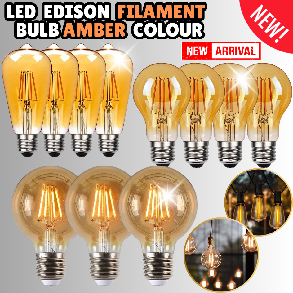 (NEW) filament bulb amber colour mentol amber colour murah mentol ...