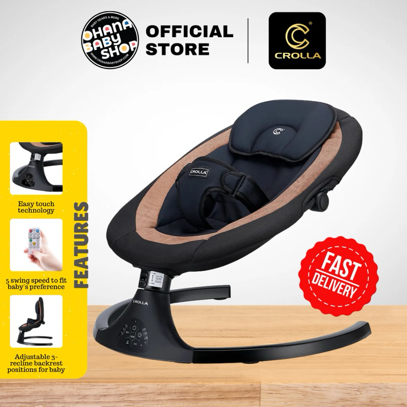 Crolla Comfeo Baby Swing Dual Layer Cushion | Almond Brown | Obsidian ...