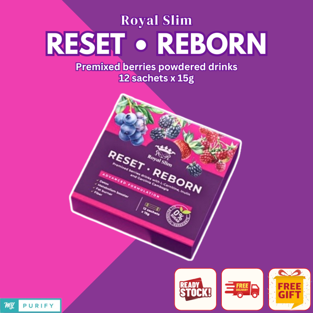[FAST SHIPMENT] LISHUO ROYAL SLIM RESET REBORN 12 SACHET MIXED BERRIES ...