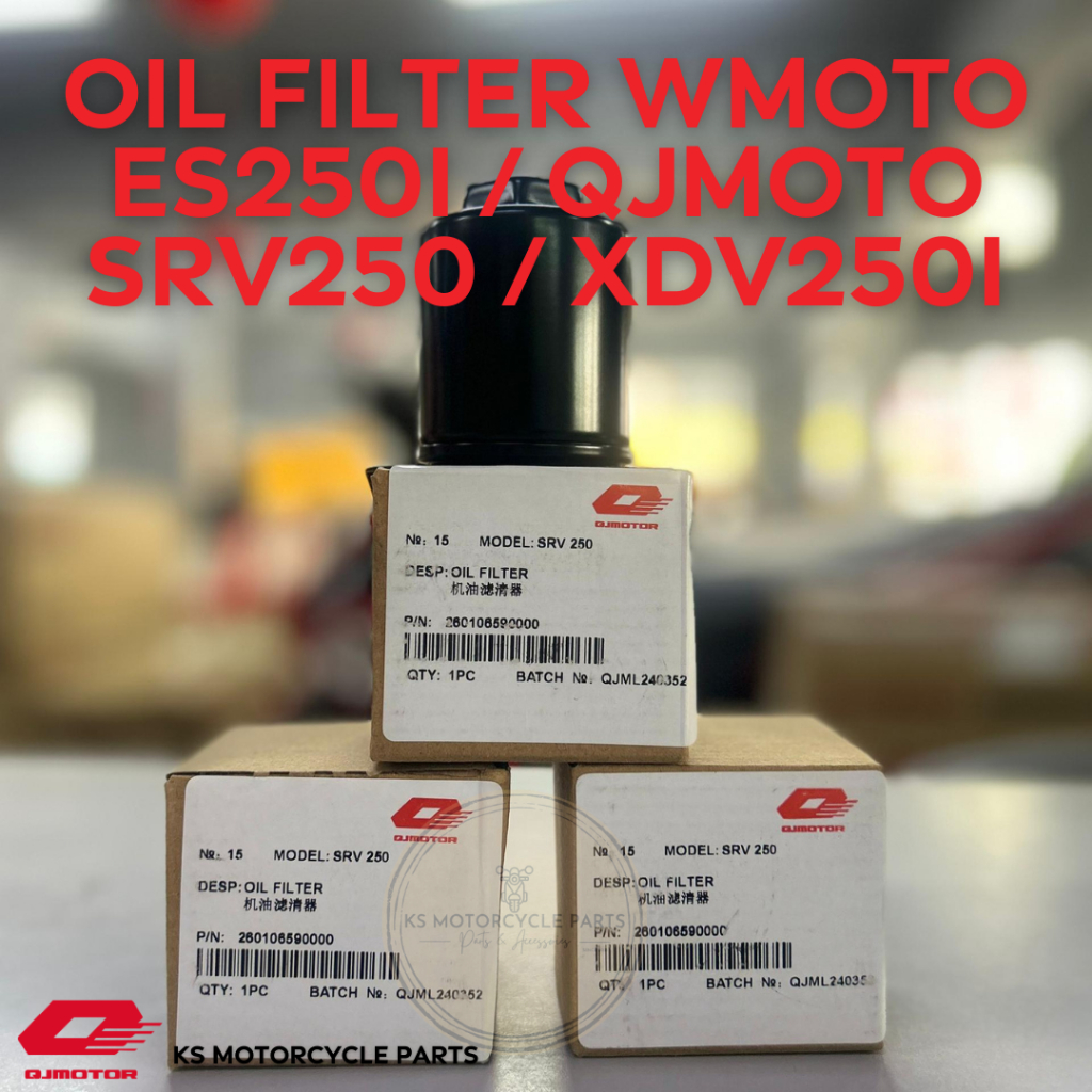Oil Filter WMOTO ES250i / XDV250 / QJMOTO SRV250 [100% ORIGINAL ...