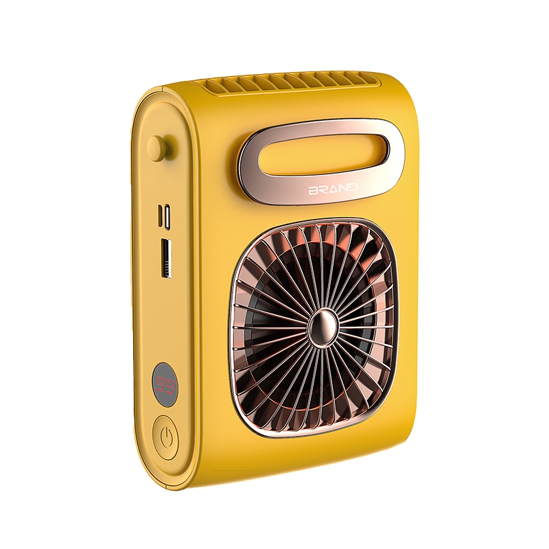 Rechargeable Digital Display Waist Fan + Power Bank (10,000mAh ...