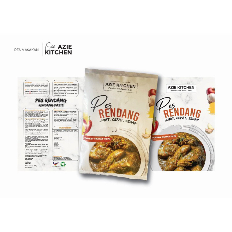 Pes Rendang AZIE KITCHEN 220 gram | Shopee Malaysia