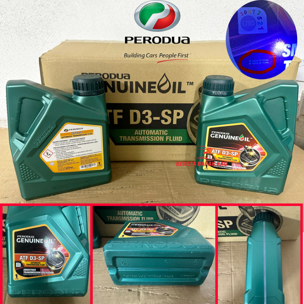 ORIGINAL ATF D3-SP Perodua Auto Transmission Fluid 1L Axia/ All Myvi ...