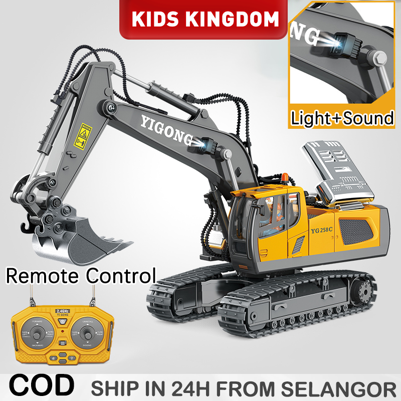 Kereta Control Excavator Remote Control Car Rc Excavator Toys Bulldozer ...