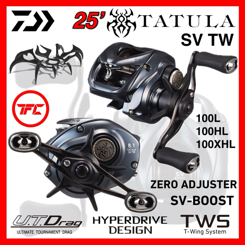 24’ 25’ DAIWA Tatula SV TW 100 150 Baitcast Reel BC 100HL 100L 100XHL Baitcasting 2025 2024 150L ...