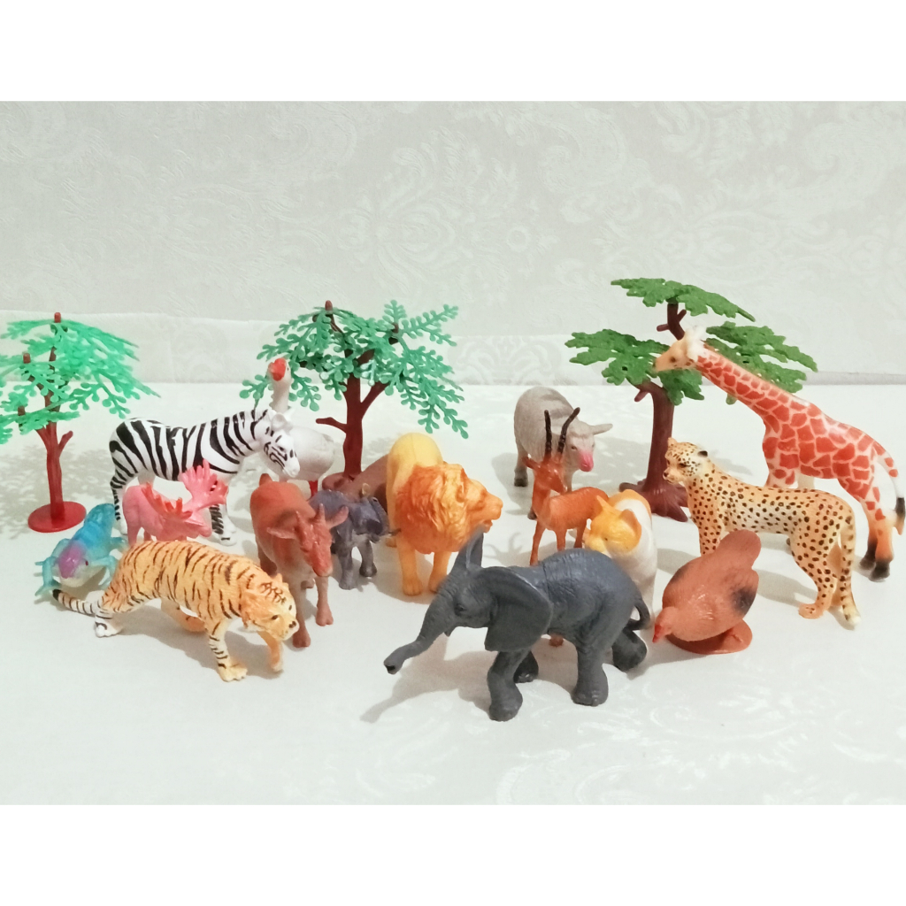 WILDLIFE ANIMAL FARM ANIMAL SOLID PLASTIC RUBBER EDUCATIONAL TOY FOR ...