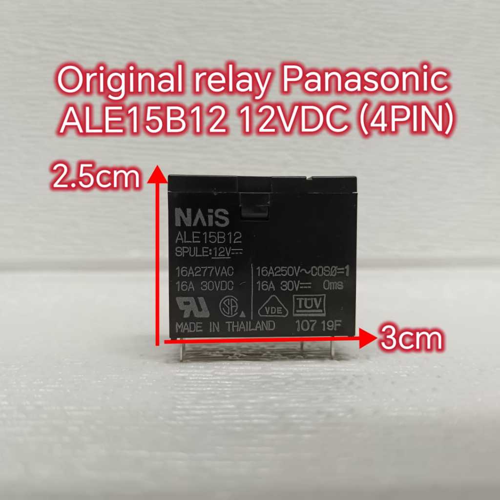 original Panasonic power relay NAIS ALE15B12 12VDC 4PIN aircond ...
