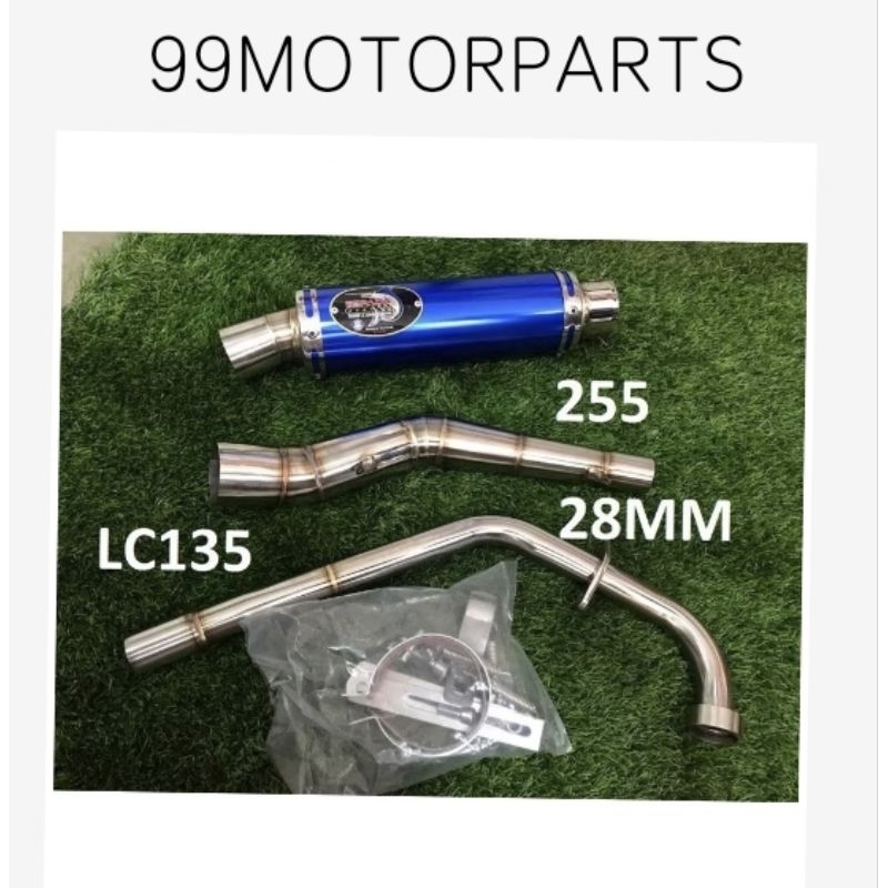 yamaha 135lc lcv2 lcv4 LC135 v1 v2 v3 v4 v5 v6 lcv5 lcv6 28MM RACING EXHAUST espada | Shopee ...