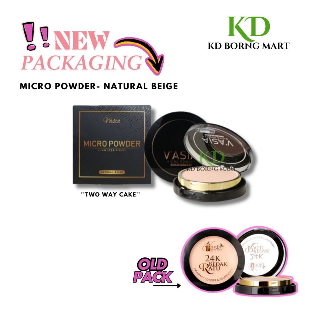 V'ASIA MICRO POWDER FLAWLESS FINISH - Bedak Compact Semulajadi | Shopee ...