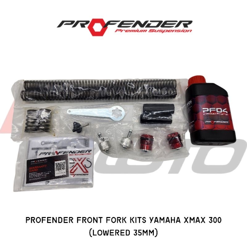 PROFENDER FRONT FORK KITS NEW VERSION FOR YAMAHA XMAX 300 100% ORIGINAL ...